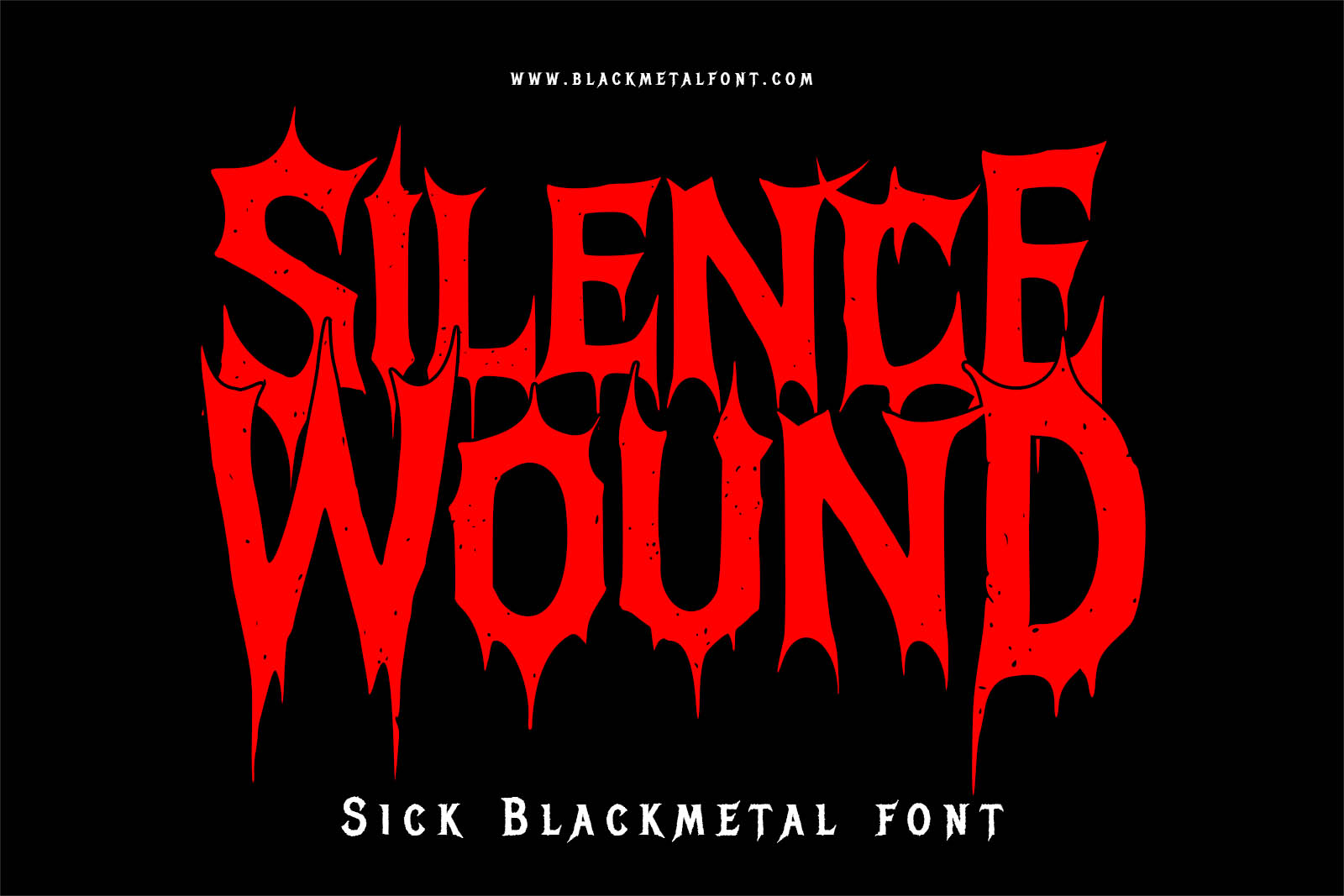 Silence Wound Blackmetal Font - Black Metal Font
